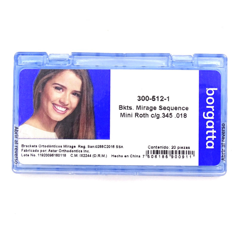 Brackets Mirage Sequence Mini Roth .018 Borgatta